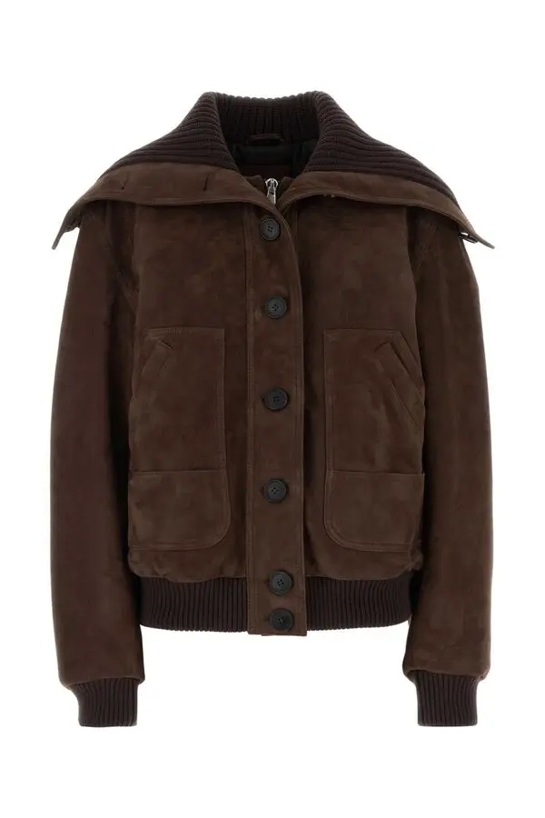 Attico Suede Bomber Jacket