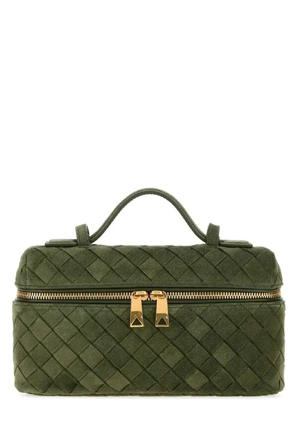 Bottega Veneta Bottle Suede Bang Bang Handbag - Green