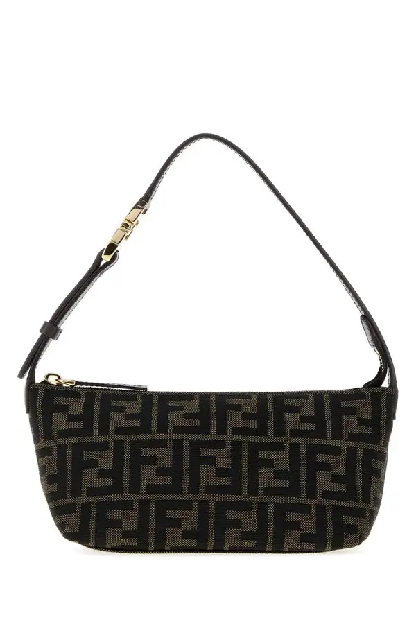 Fendi Embroidered Jacquard Small Vanity Handbag - Multicolor