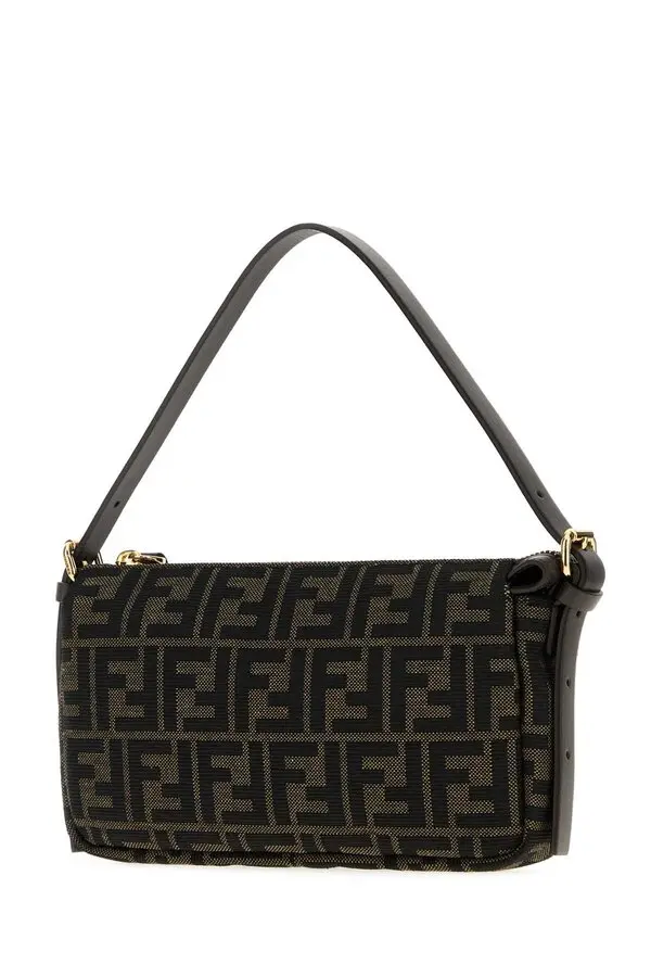 Fendi Embroidered Jacquard Small Handbag