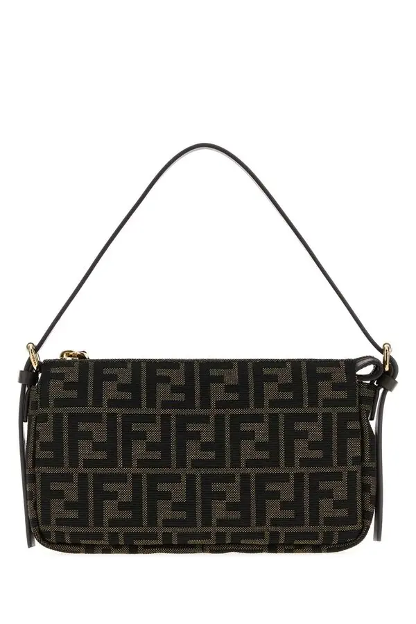 Fendi Embroidered Jacquard Small Handbag - Multicolor