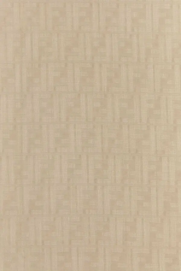 Fendi Dove Grey Wool Blend Scarf