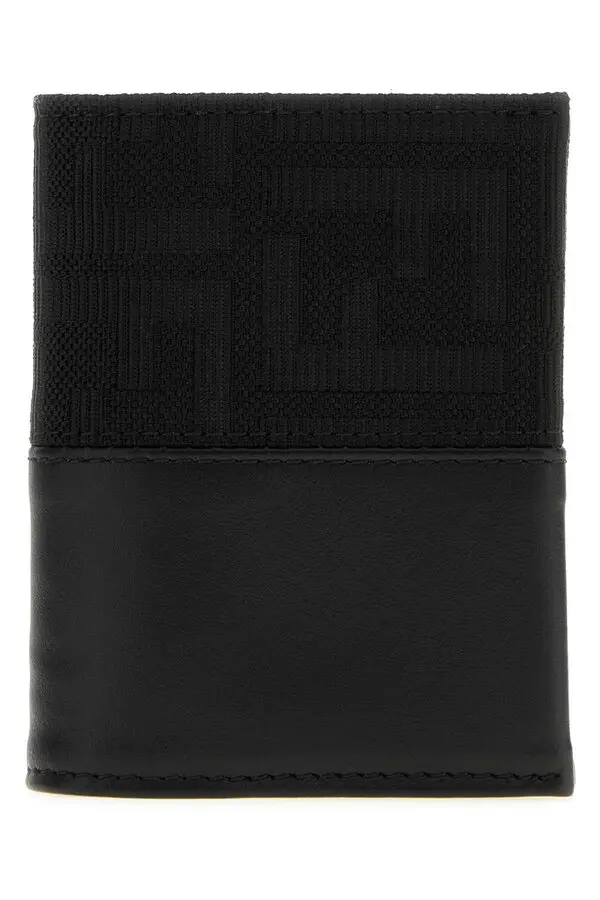 Fendi Jacquard And Leather Ff Card Holder