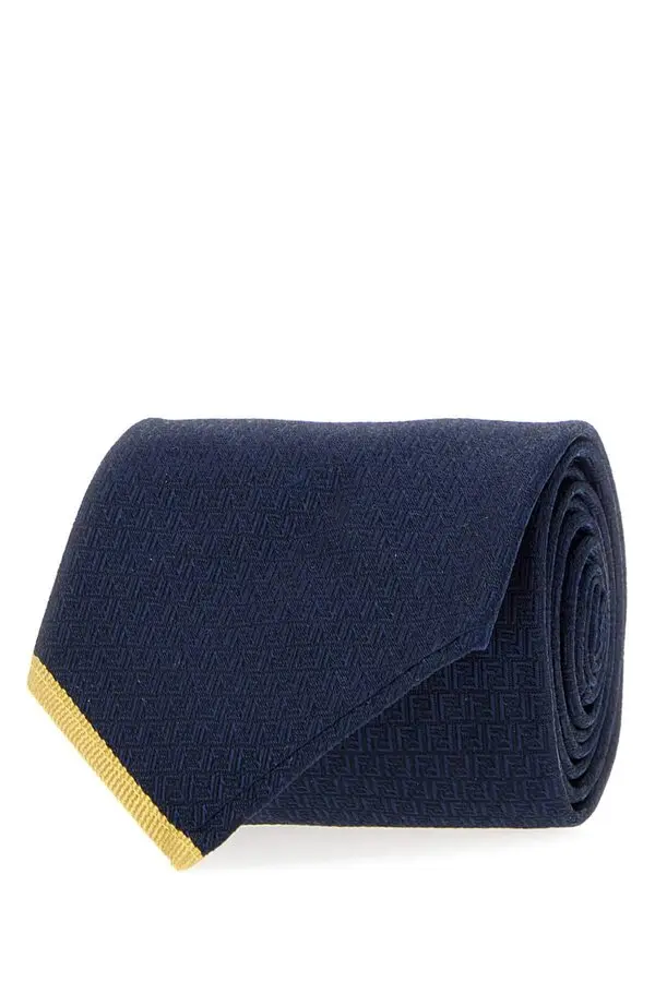 Fendi Navy Silk Tie