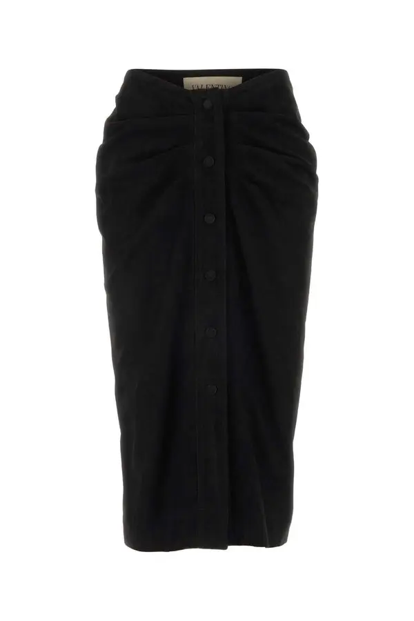 Valentino Garavani Suede Skirt - Black