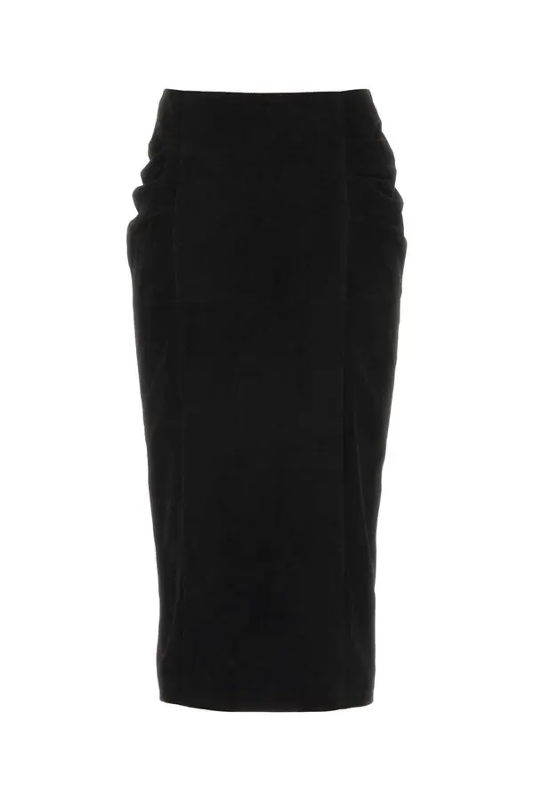Valentino Garavani Suede Skirt - Black