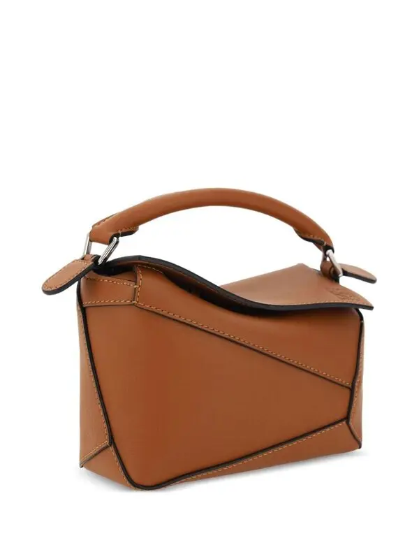 Loewe Mini Puzzle Bag In Classic Calfskin - Brown
