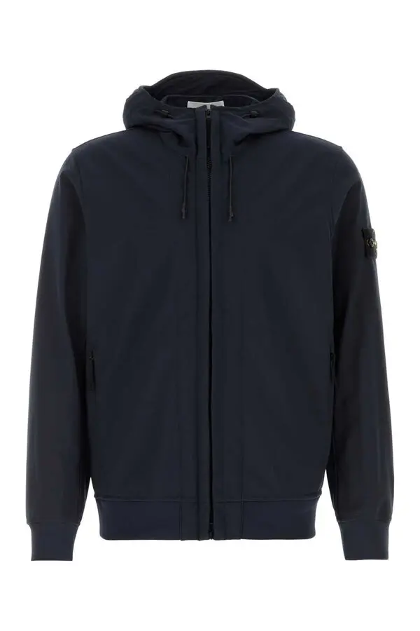 Stone Island Navy Stretch Polyester Jacket