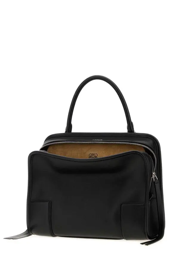 Loewe Leather Medium Amazona 180 Handbag - Black
