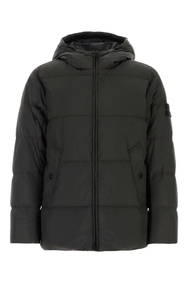 Stone Island Graphite Nylon Down Jacket - Gray