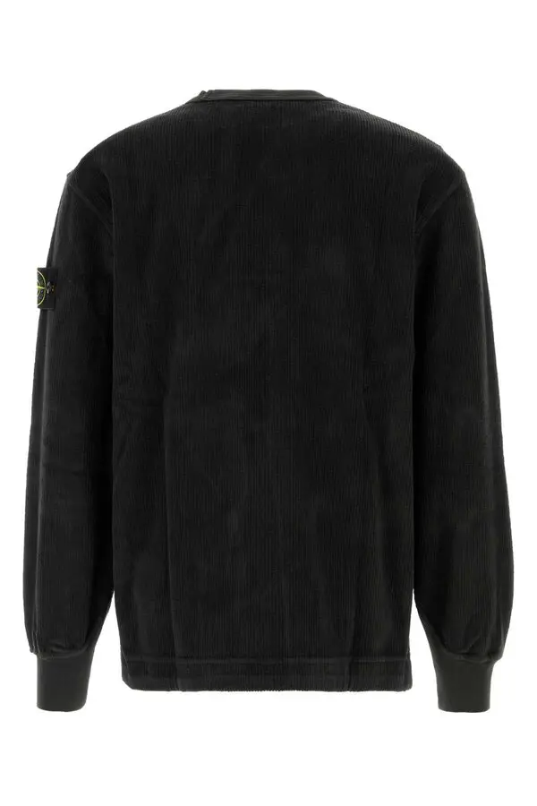 Stone Island Charcoal Corduroy Sweatshirt - Gray