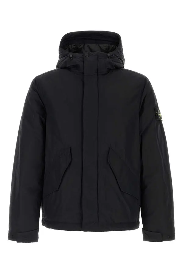 Stone Island Polyester Blend Padded Jacket - Black