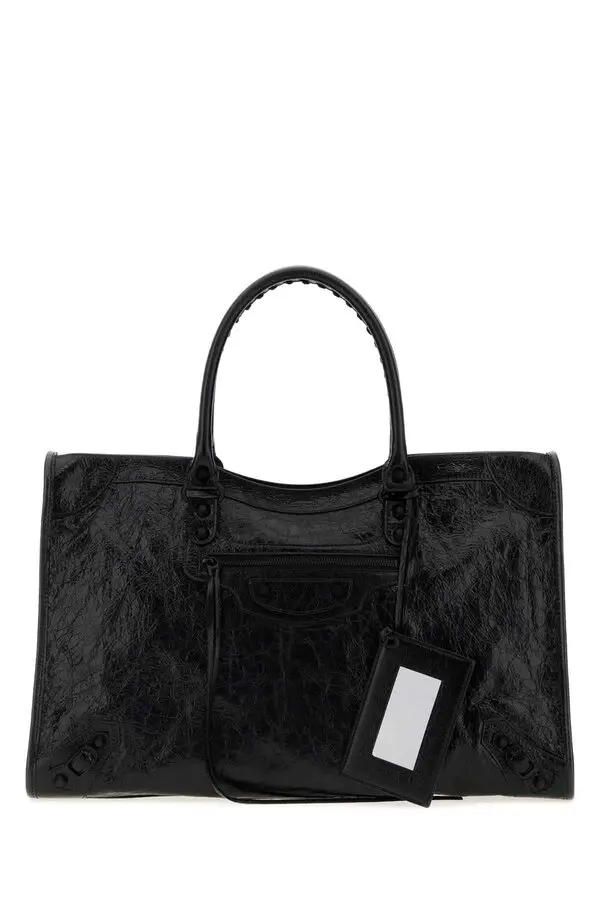 Balenciaga Leather Large Le City Shopping Bag - Black