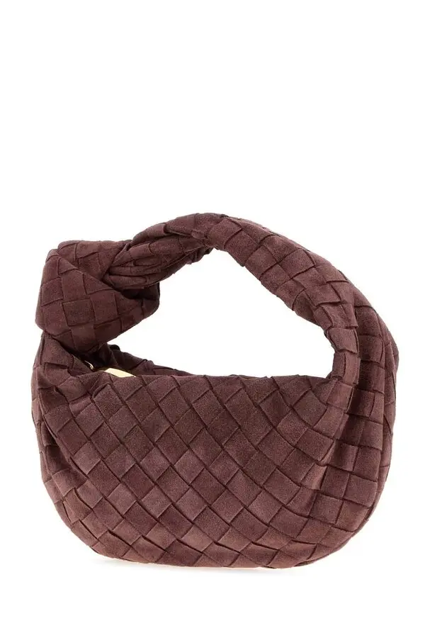 Bottega Veneta Grape Suede Mini Jodie Handbag - Purple
