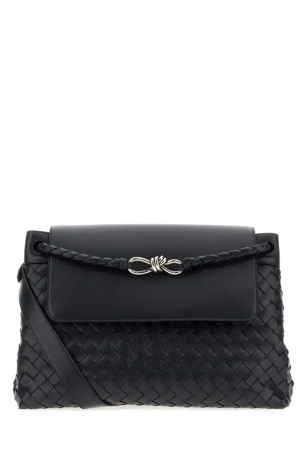 Bottega Veneta Midnight Leather Medium Andiamo Crossbody Bag - Blue