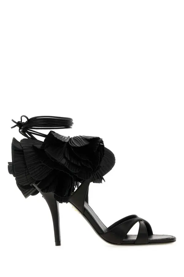 FERRAGAMO Leather Estrella 95 Sandals