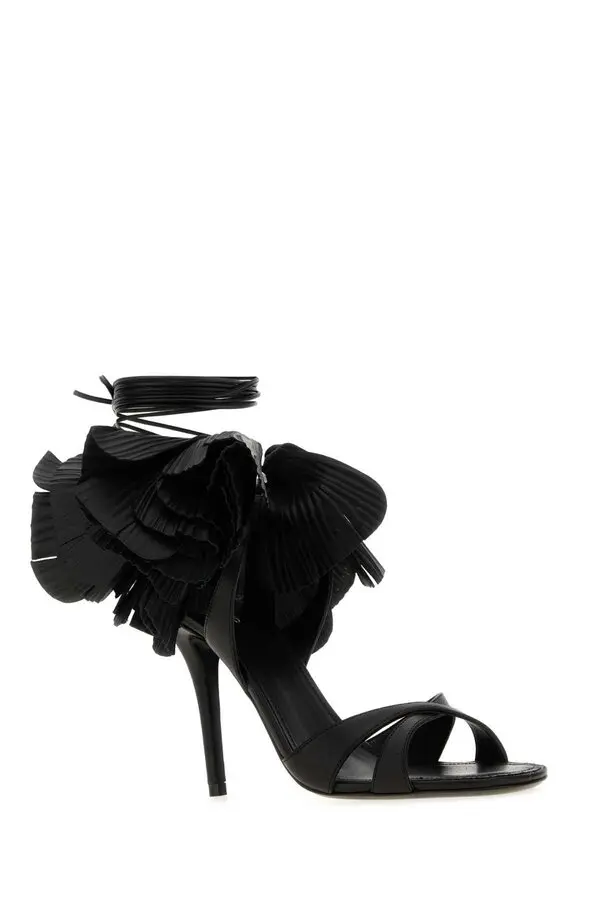 FERRAGAMO Leather Estrella 95 Sandals
