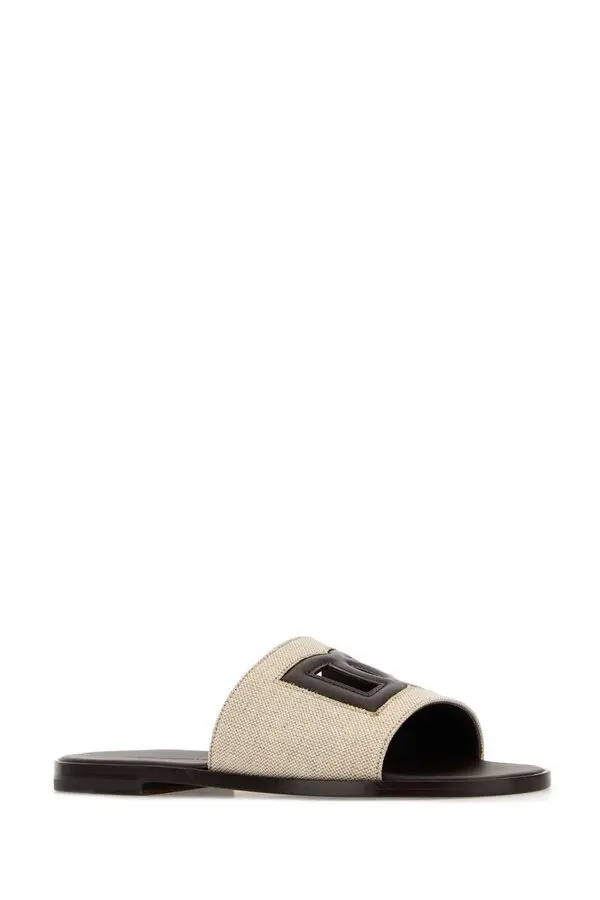 Dolce & Gabbana Two-tone Canvas Slippers