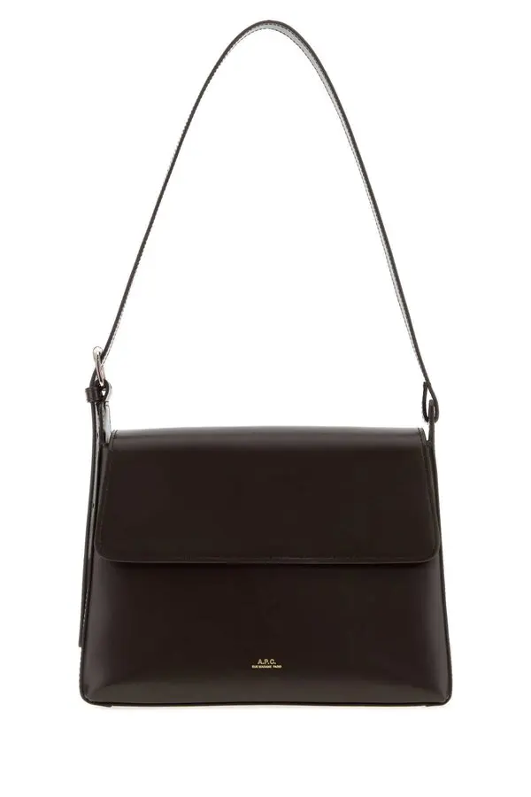 A.p.c. Dark Leather Virginie Shoulder Bag