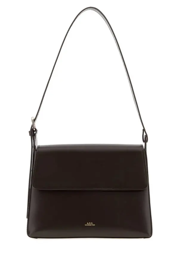 A.p.c. Dark Leather Virginie Shoulder Bag - Brown