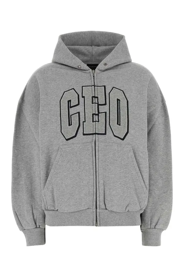 Balenciaga Grey Cotton Sweatshirt
