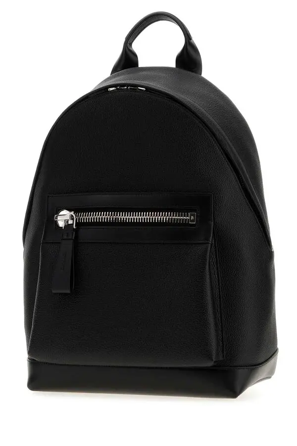 TOM FORD Leather Backpack - Black