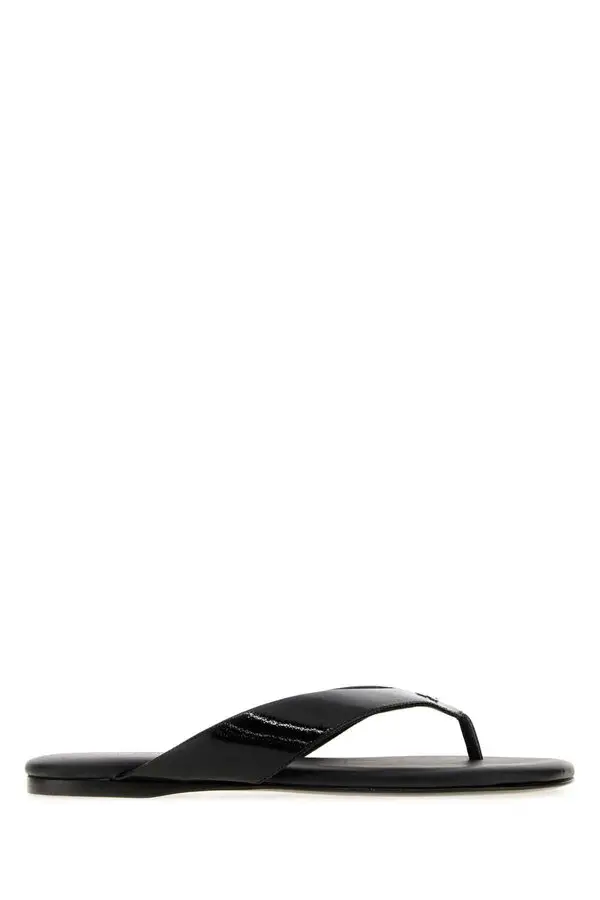 COURREGES Vinyl Souliers Thong Slippers - Black