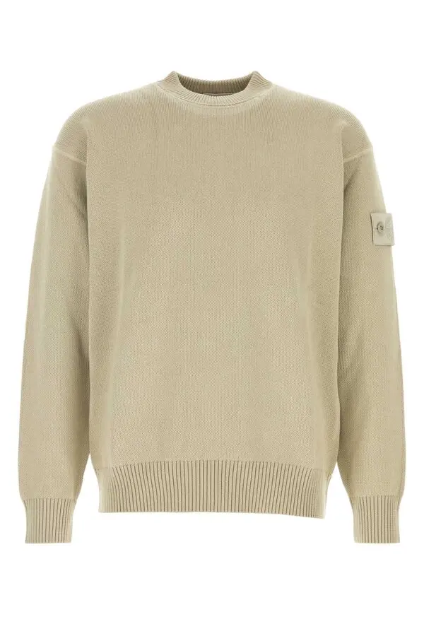 Stone Island Beige Cotton Blend Sweater