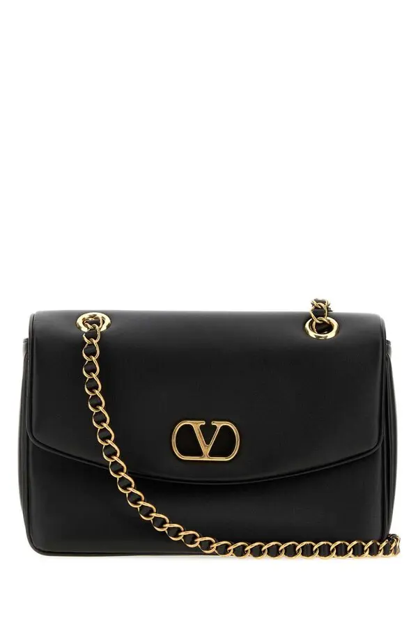 Valentino Garavani Leather Djuna Shoulder Bag - Black