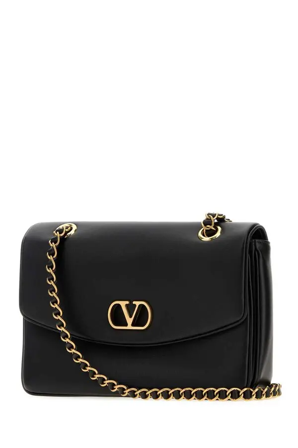 Valentino Garavani Leather Djuna Shoulder Bag - Black