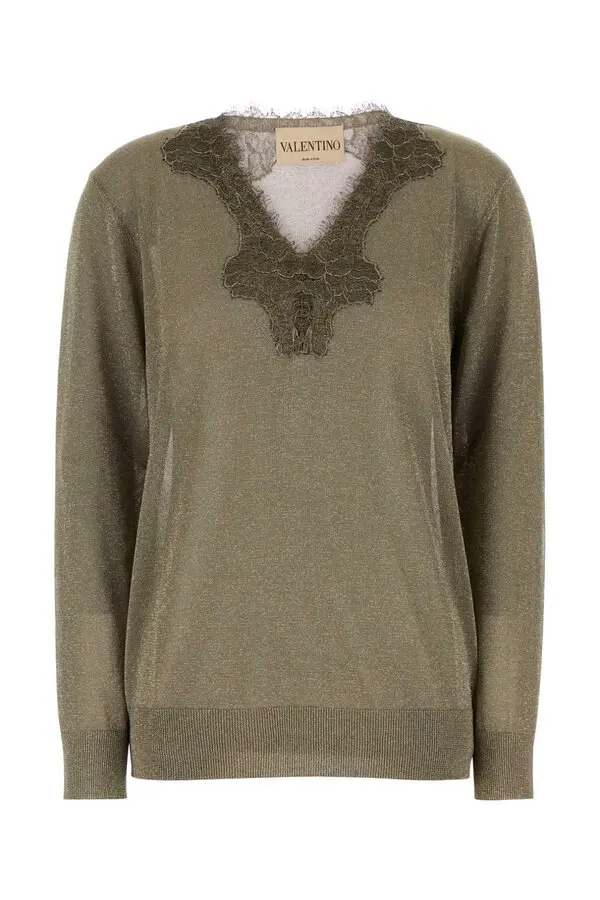 Valentino Garavani Viscose Blend Sweater - Green