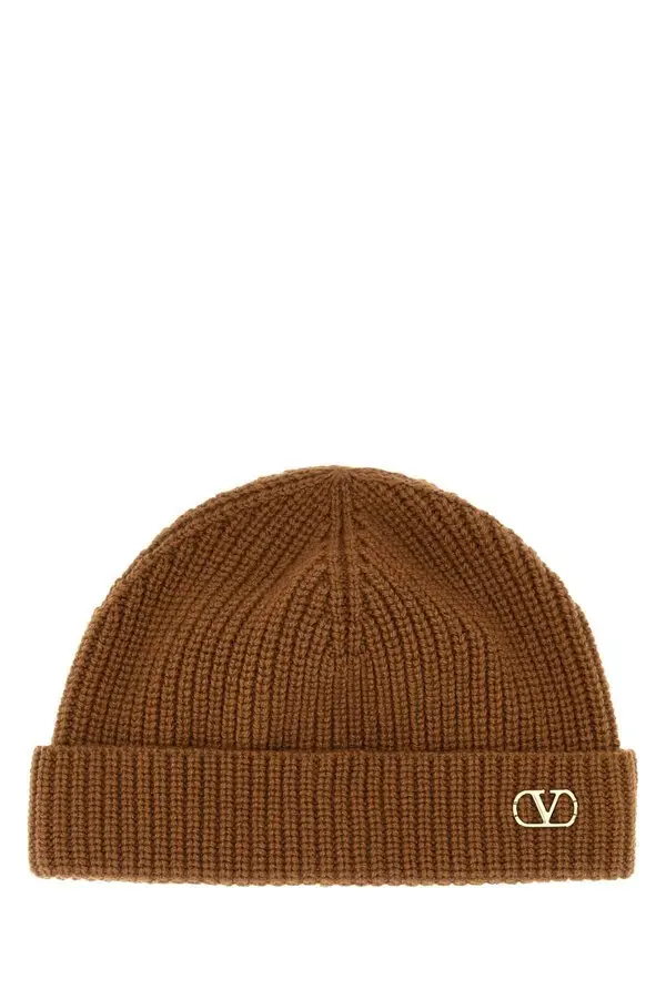 Valentino Garavani Cashmere Beanie Hat - Brown