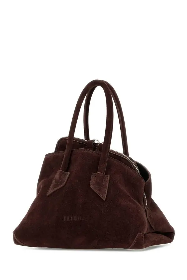 Attico Chocolate Suede Mini La Passeggiata Handbag - Brown