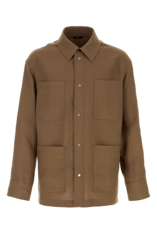 Fendi Linen Shirt - Brown