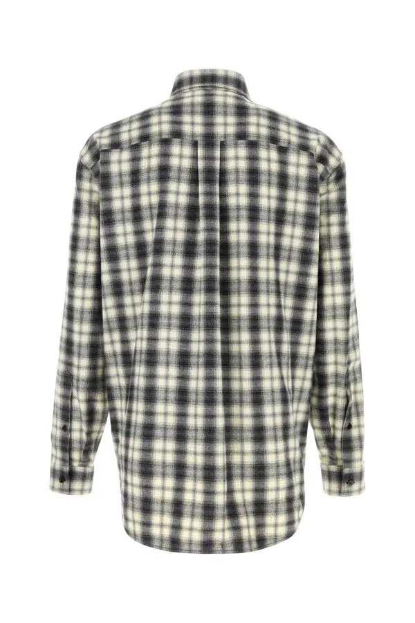 Balenciaga Embroidered Flannel Shirt