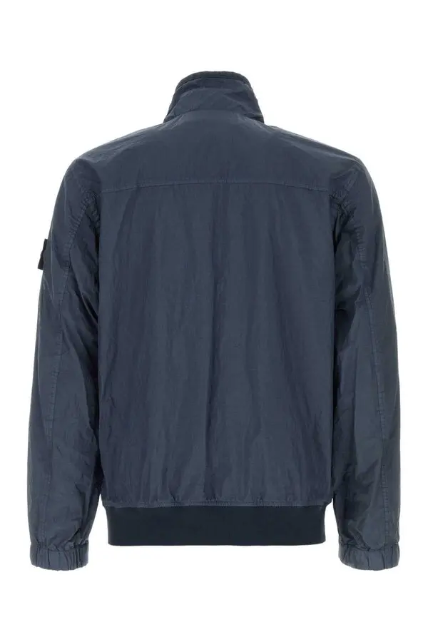 Stone Island Navy Nylon Bomber Jacket - Blue