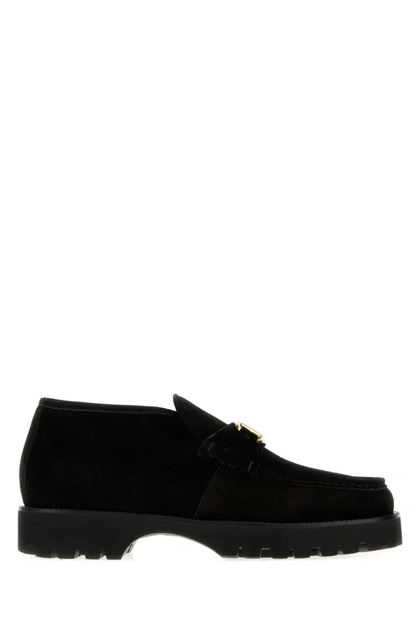 Valentino Garavani Suede Vlogo Signature Loafers - Black
