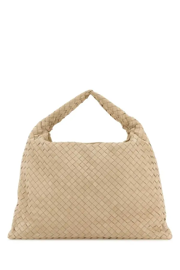 Bottega Veneta Sand Suede Hop Shoulder Bag - Brown