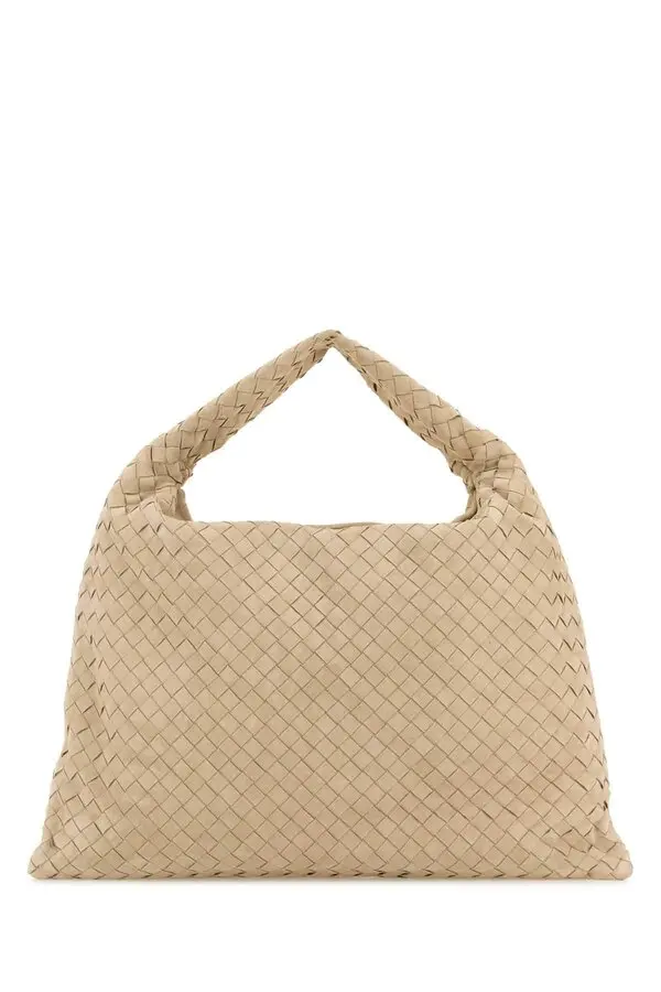 Bottega Veneta Sand Suede Hop Shoulder Bag - Brown