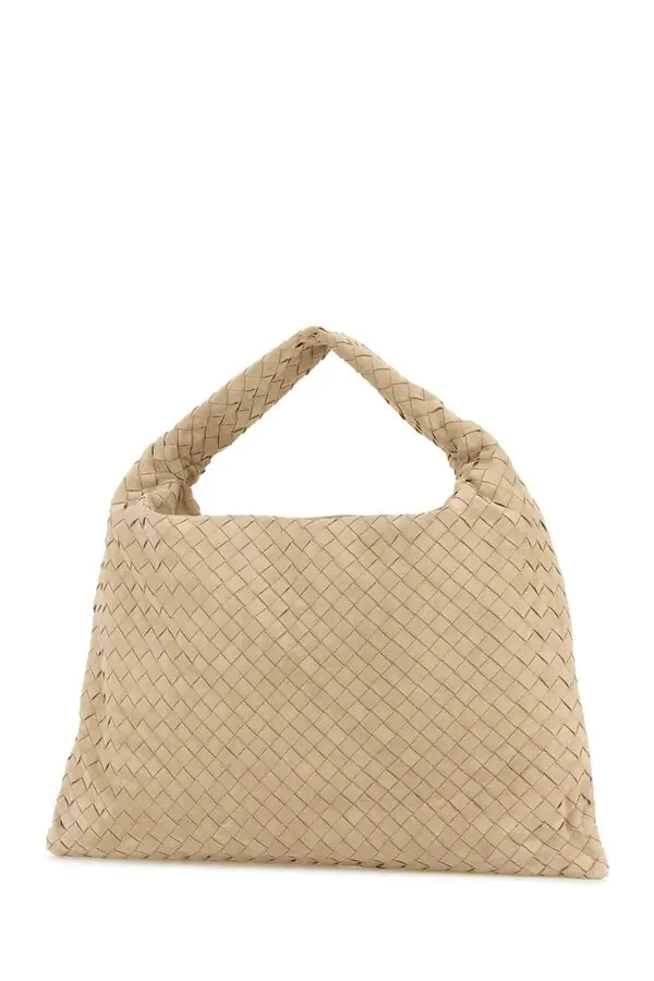 Bottega Veneta Sand Suede Hop Shoulder Bag - Brown