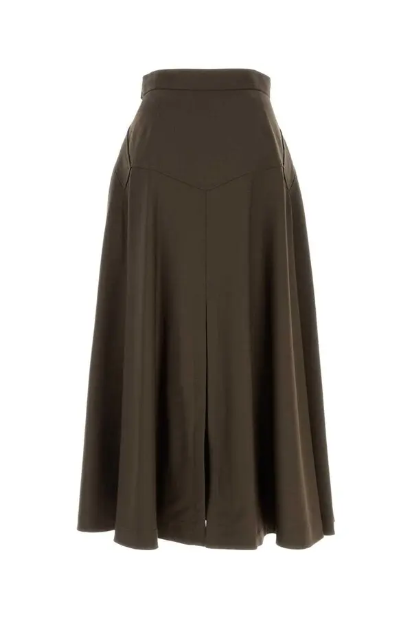 Burberry Wool Skirt - Brown