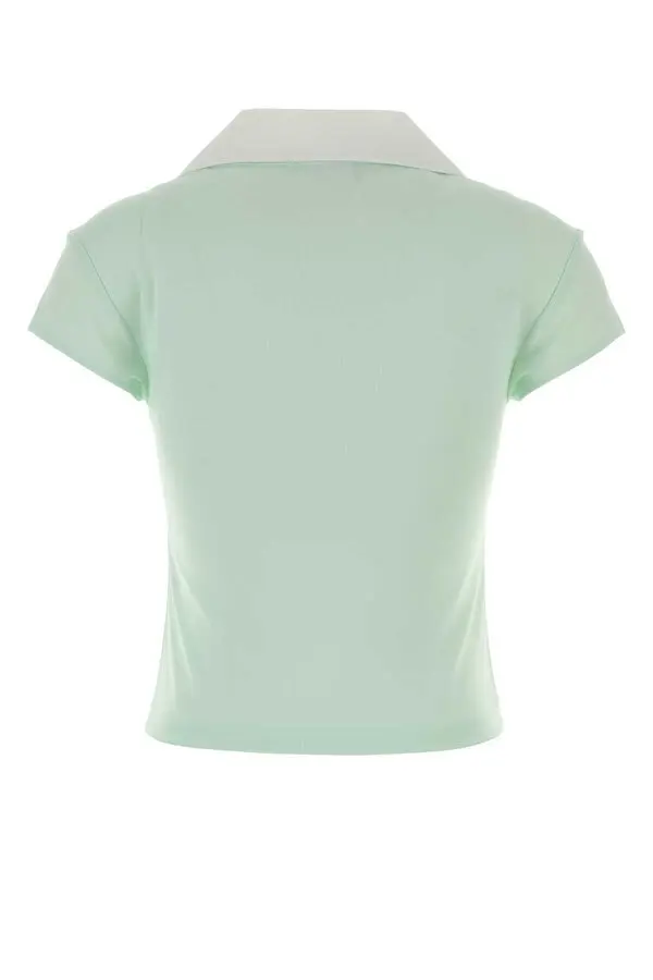 COURREGES Mint Polyester Polo Shirt