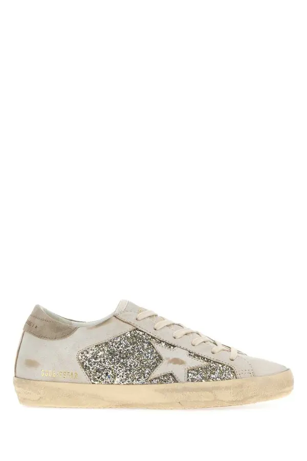 GOLDEN GOOSE Chalk Leather Super-star Sneakers - White