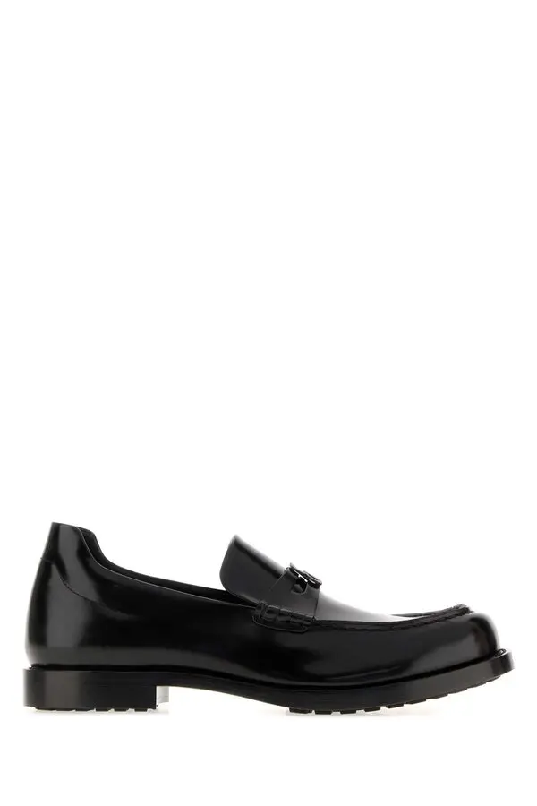Balenciaga Leather Comfy Loafers - Black