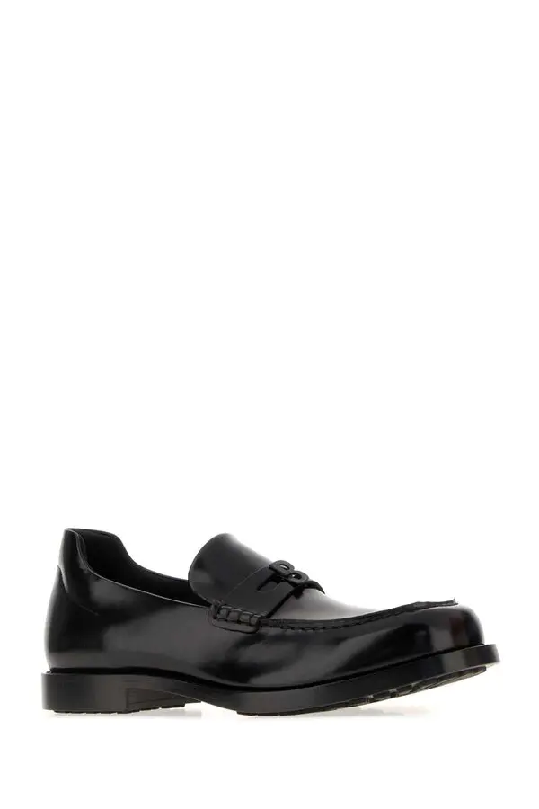 Balenciaga Leather Comfy Loafers - Black
