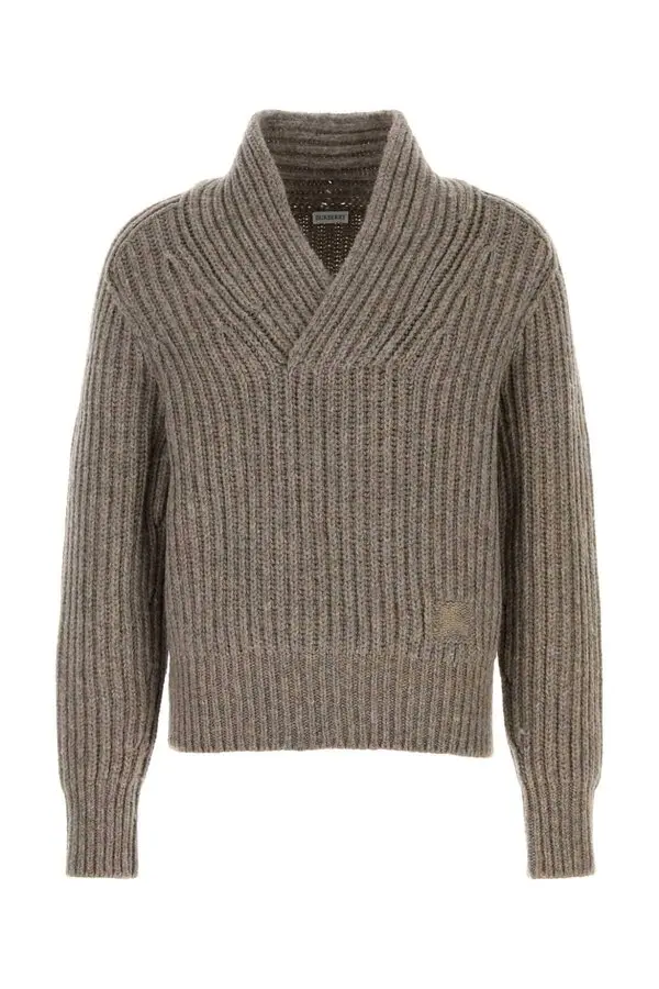 Burberry Dove Grey Wool Sweater - Gray