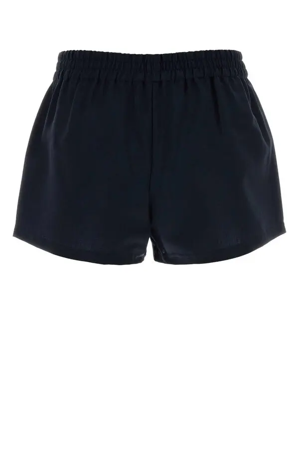 Miu Miu Mohair Blend Shorts - Blue