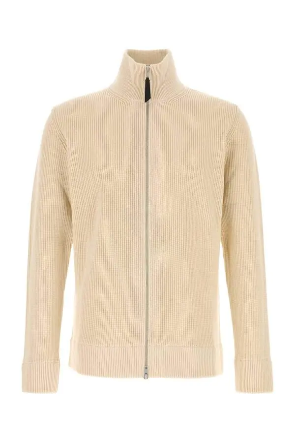 MAISON MARGIELA Sand Cotton Blend Cardigan - Brown