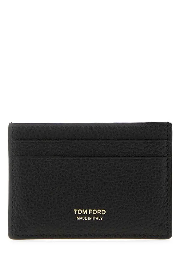 TOM FORD Leather Card Holder - Black