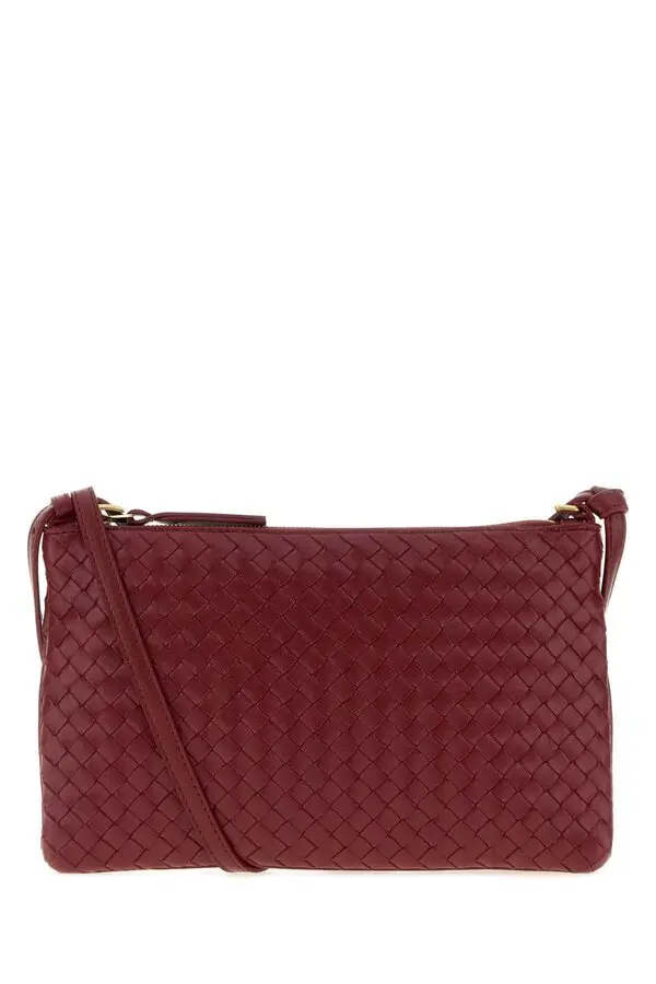 Bottega Veneta Tiziano Leather Small Clutch - Red